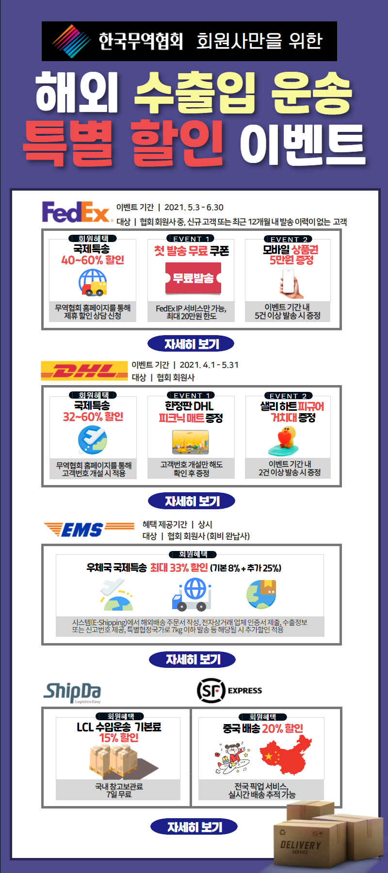 한국무역협회 회원사 FedEx, DHL, EMS 등 수출입 운송비 특별 할인 이벤트! : 네이버 블로그